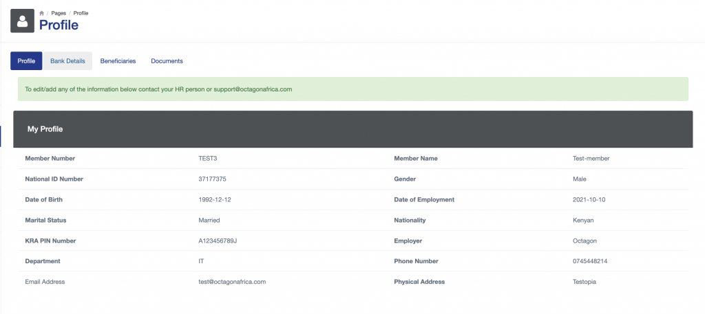 How to view my profile - USER GUIDE