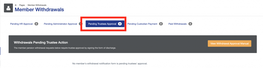 How to approve member withdrawal - USER GUIDE